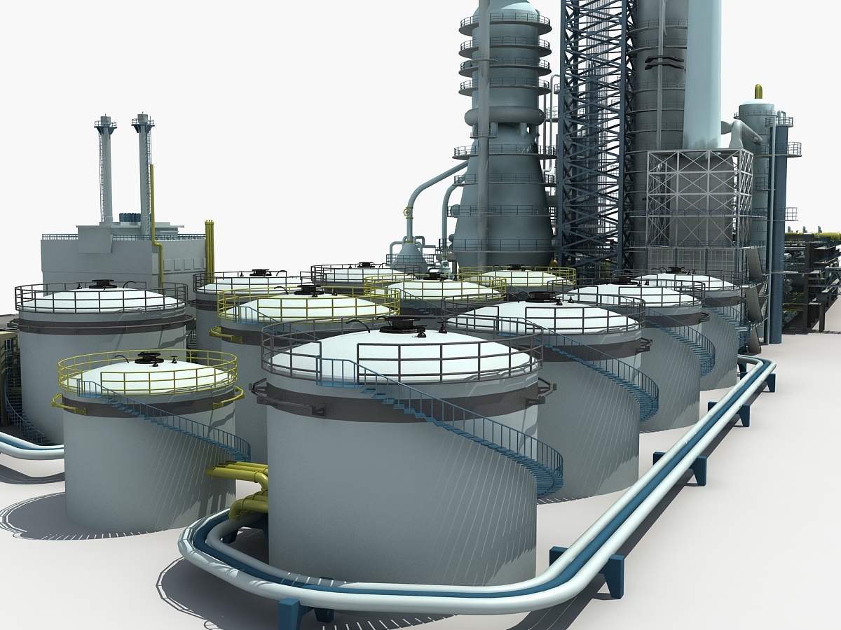 refinery unit 3d max