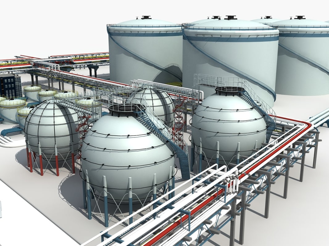 3d model refinery unit