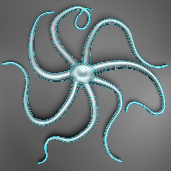 starfish alien creature 3d fbx