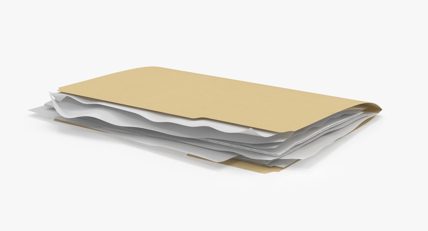 3d stuffed file folder model
