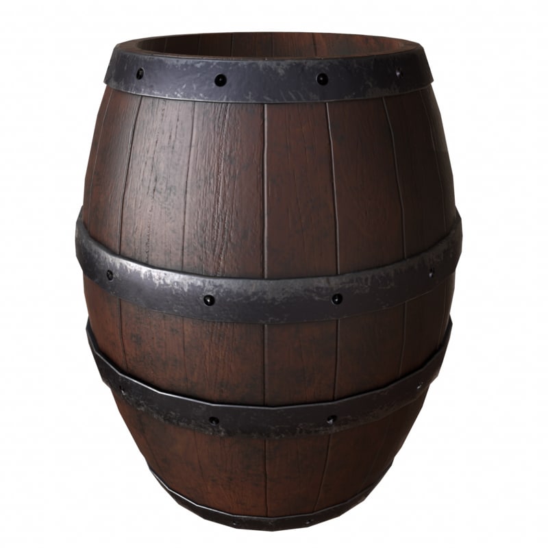 medieval barrel 3d model