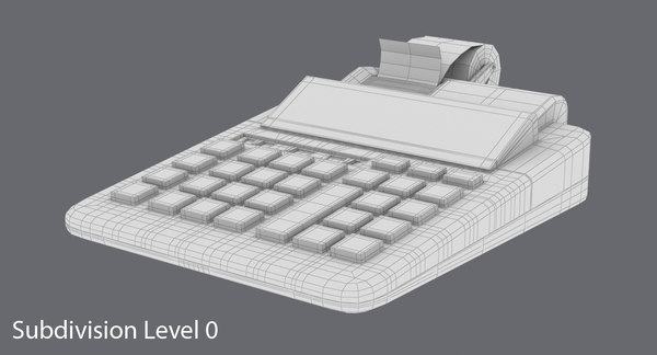 3d adding machine model