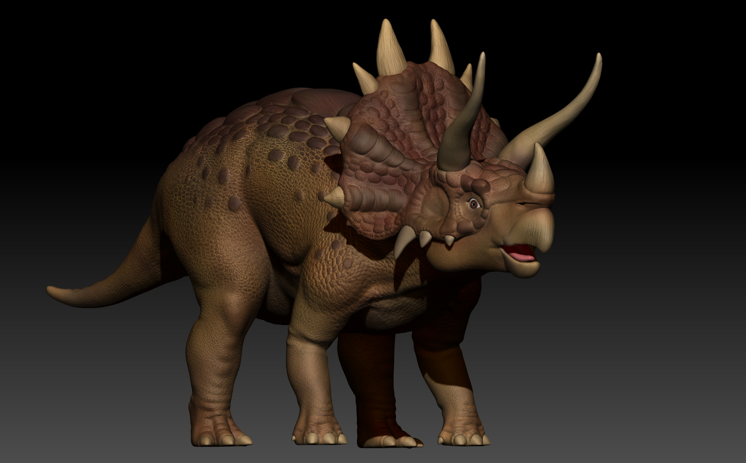 3d realistic triceratops