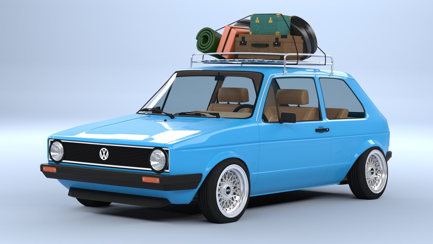 3d volkswagen mk1 model