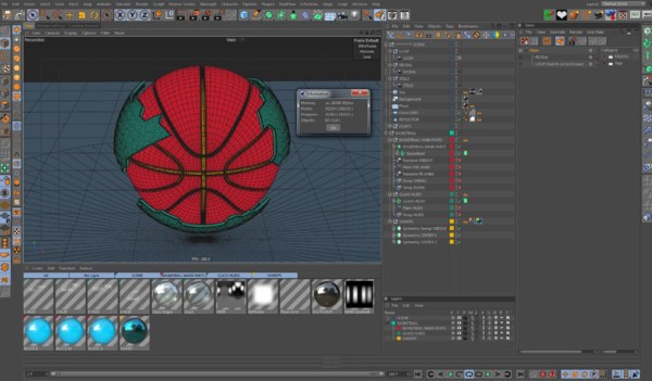 3d model sport balls concept