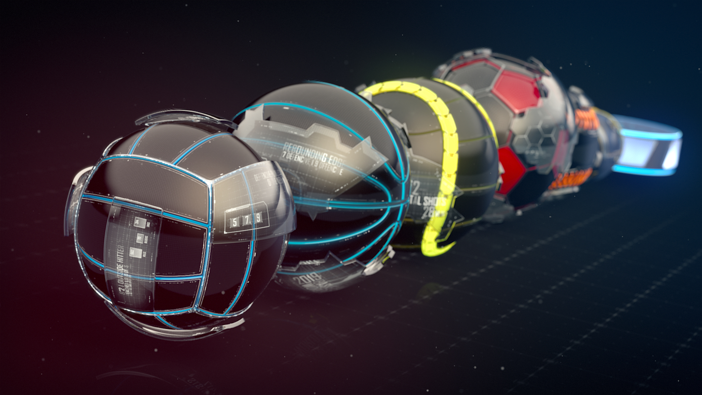 3d model sport balls concept