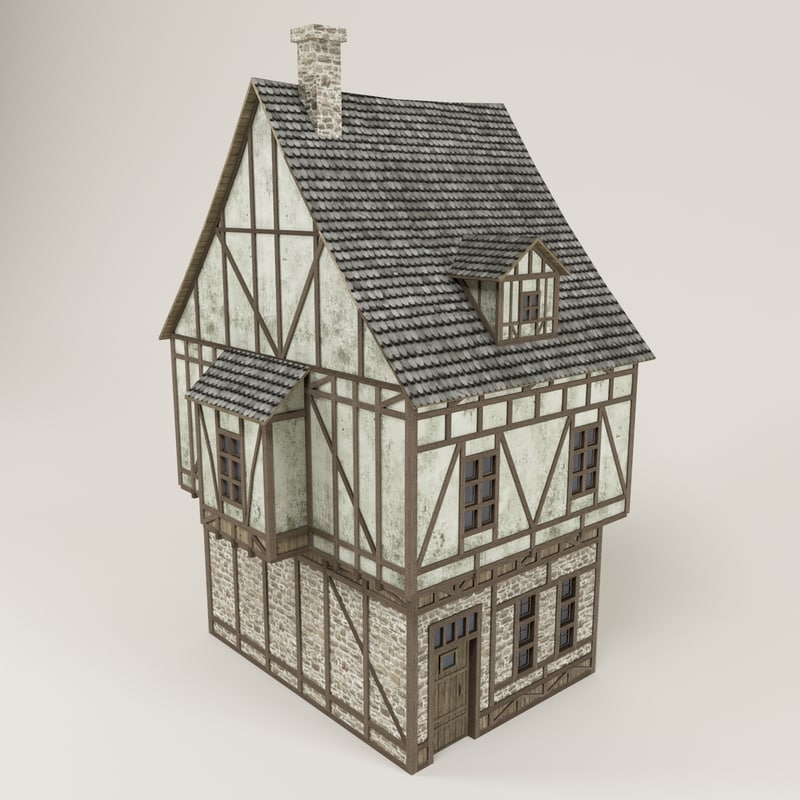 3d model medieval house