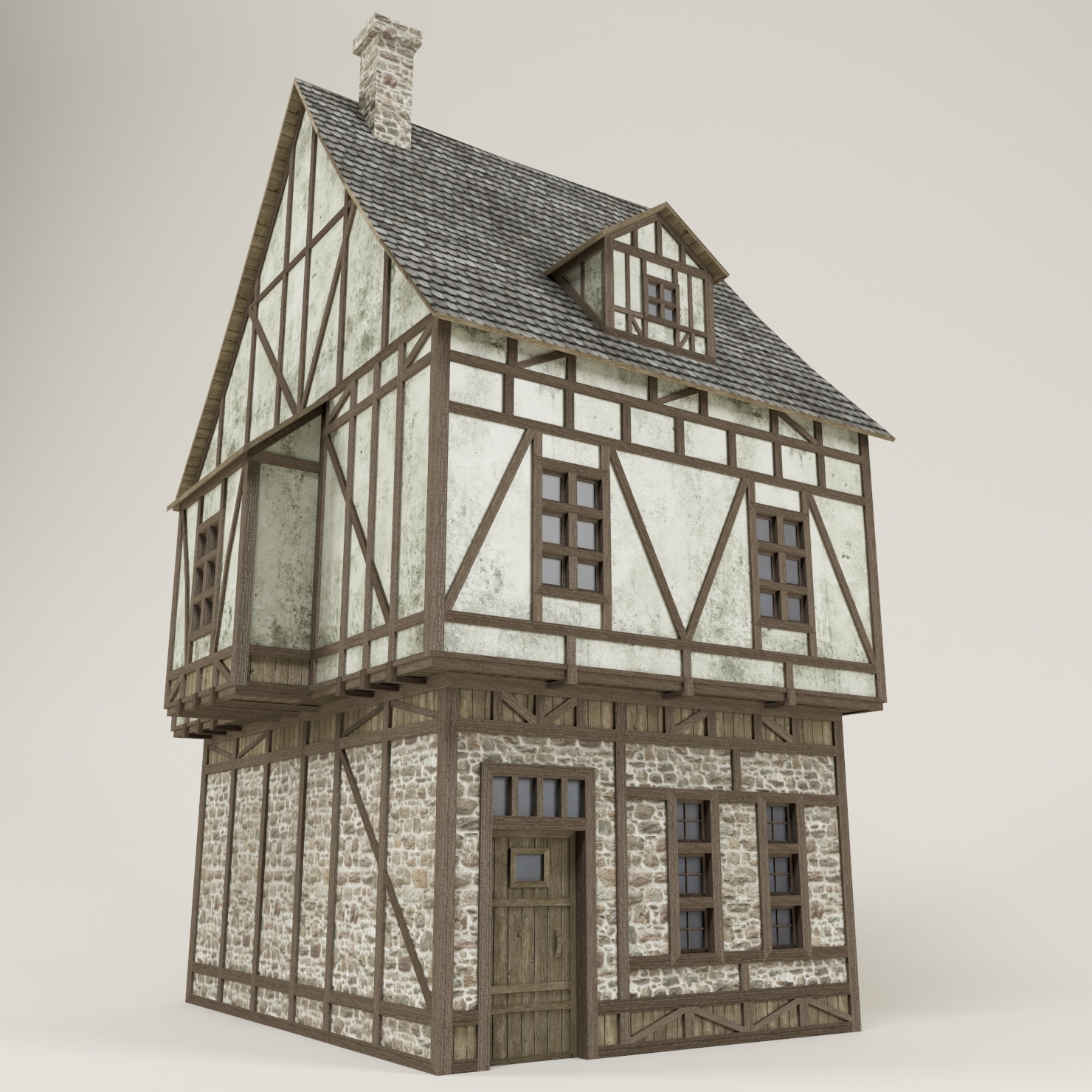3d model medieval house