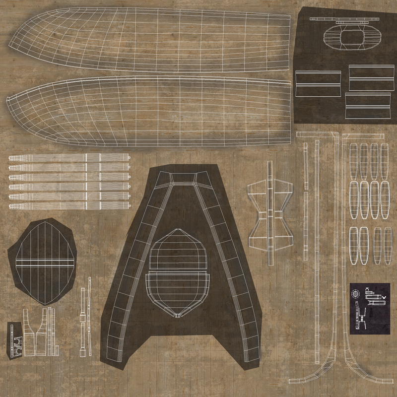 xebec sailing ship 3d max