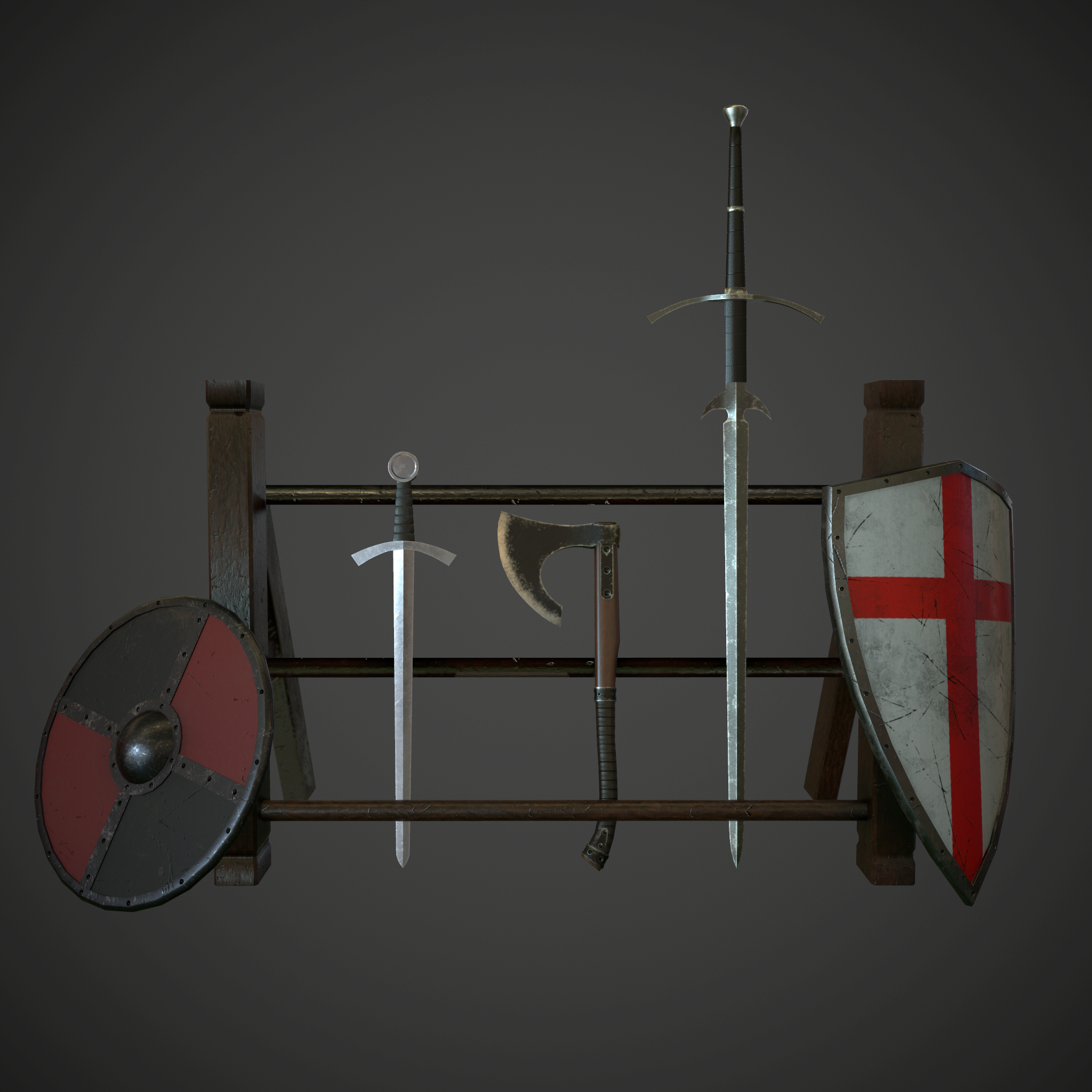 max set medieval weapon