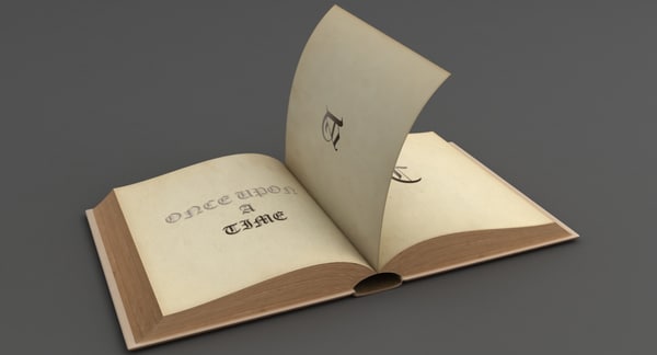 3d book animation model