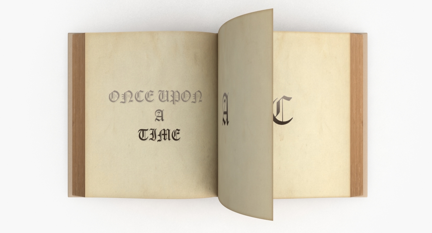 3d book animation model