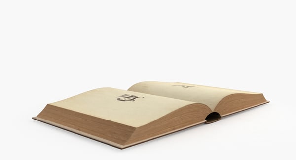 3d book animation model