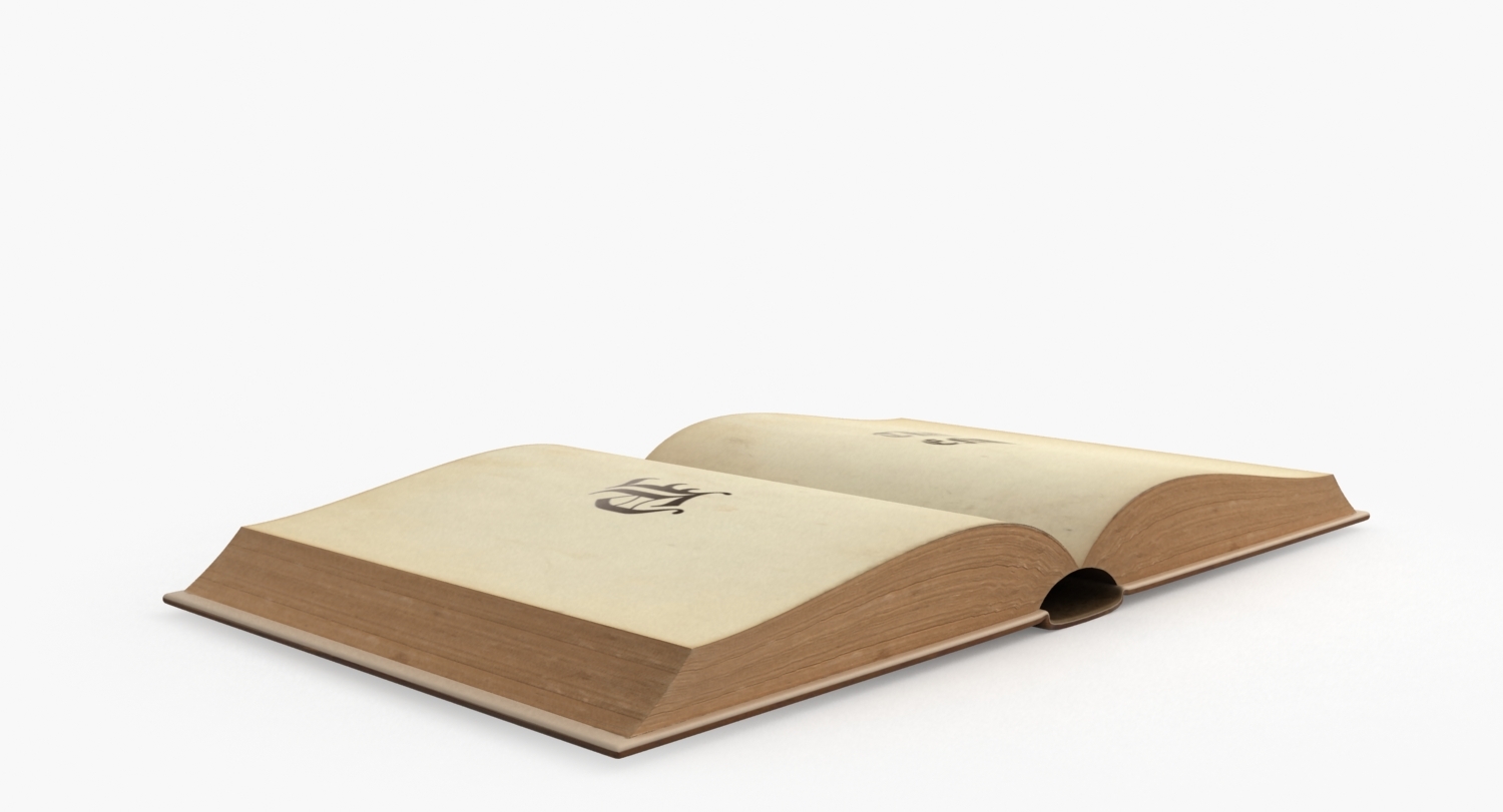 3d book animation model