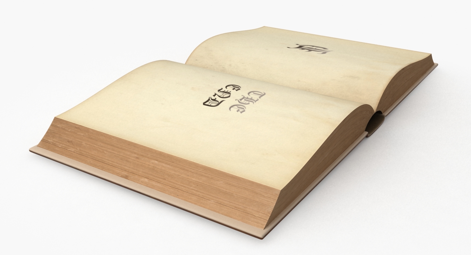 3d book animation model