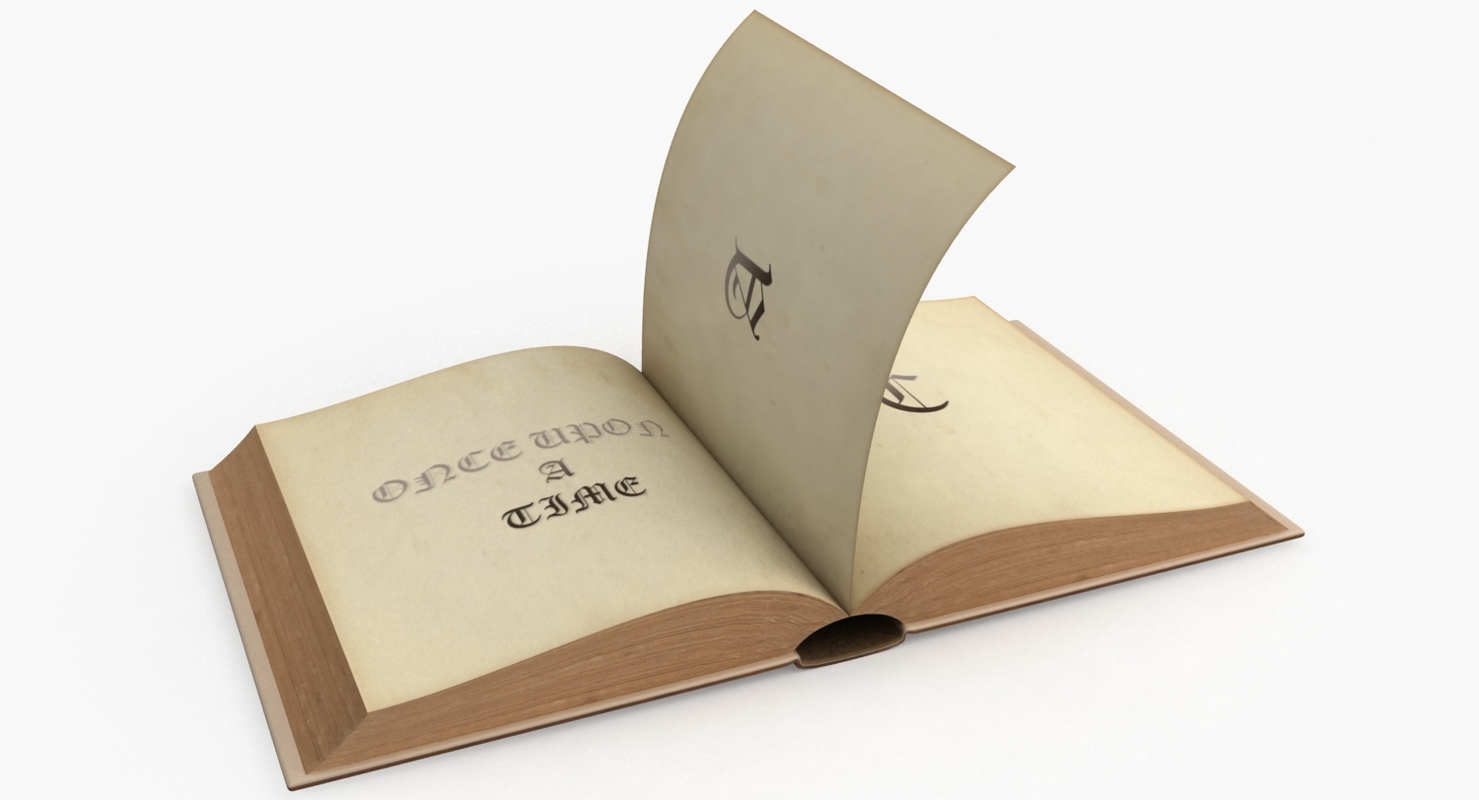 3d book animation model