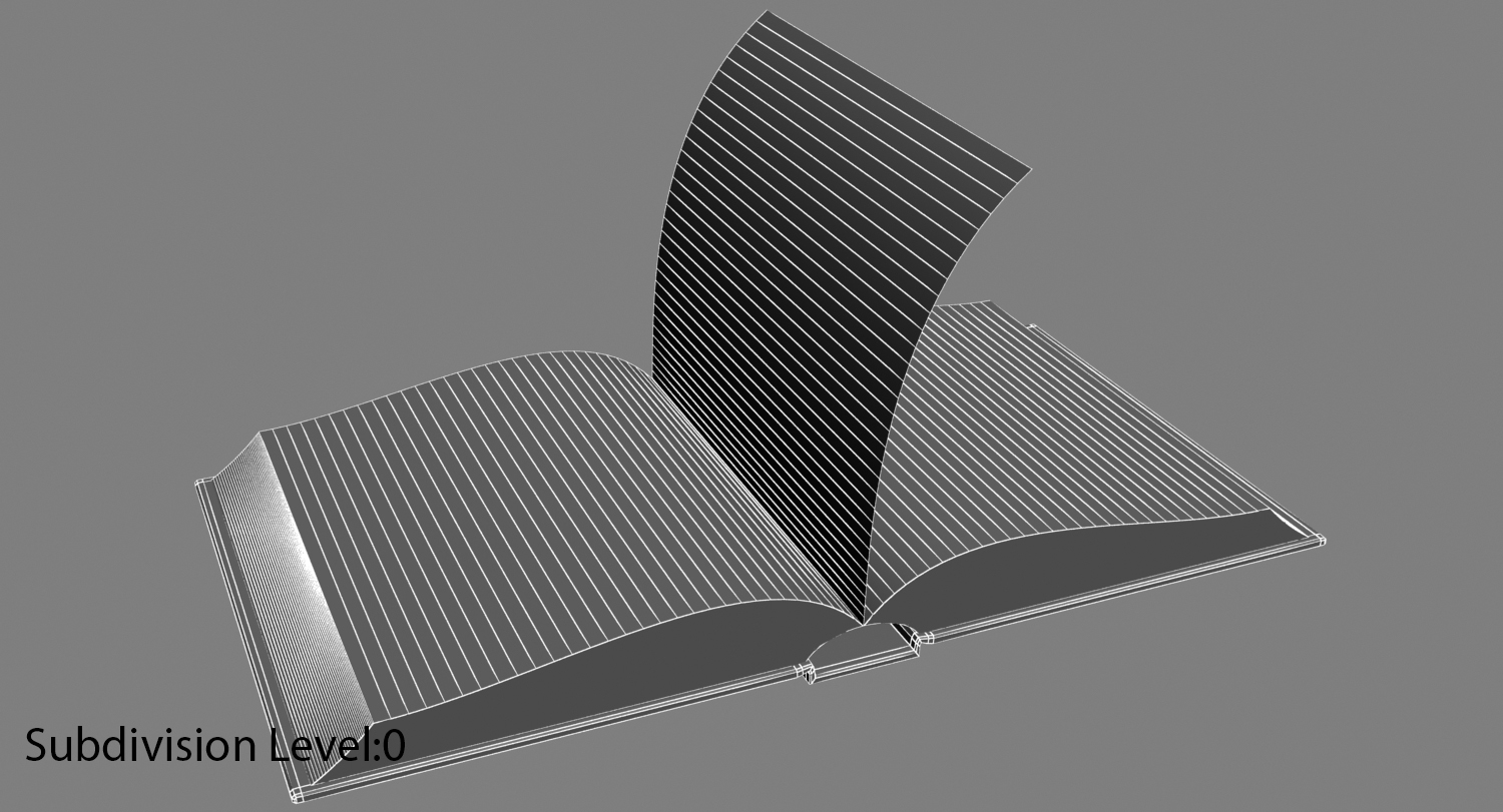 3d book animation model