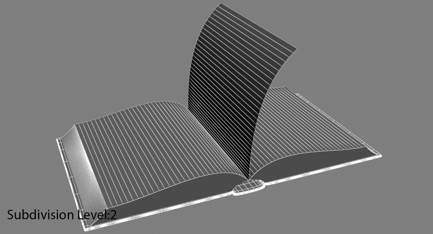 3d book animation model