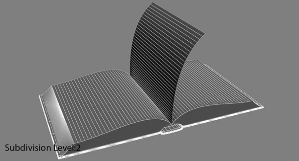 3d book animation model