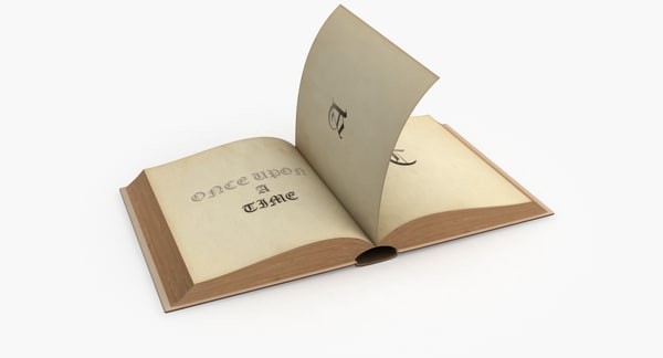 3d book animation model