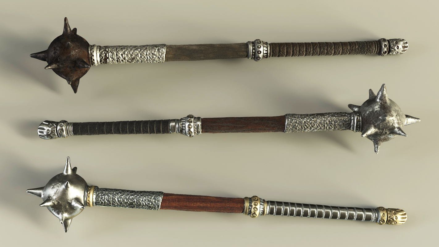 3d morningstar mace model