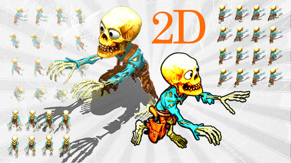 Animation toon skeleton 2d