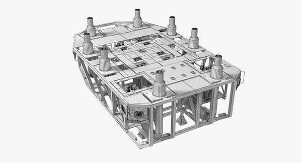 3d model subsea template manifold