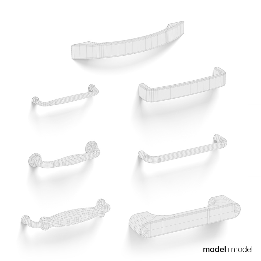handles kitchen cabinets 3d model