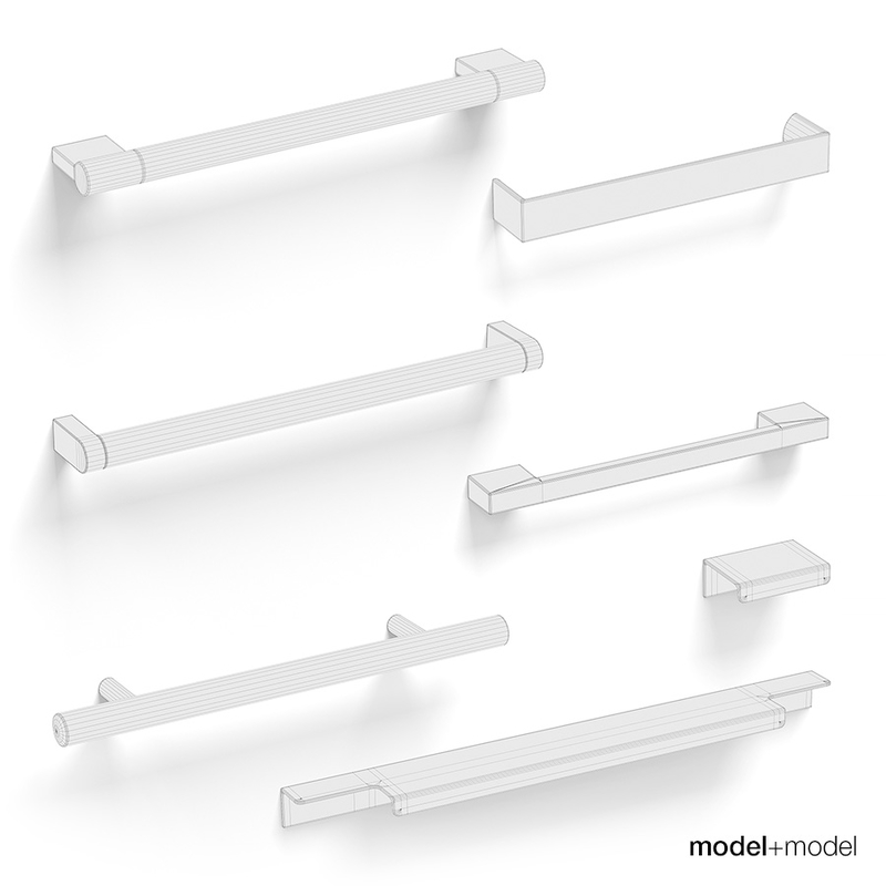 handles kitchen cabinets 3d model