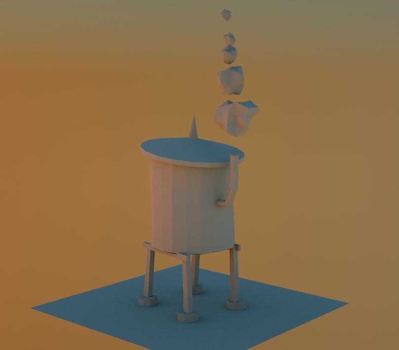 3d water tank model