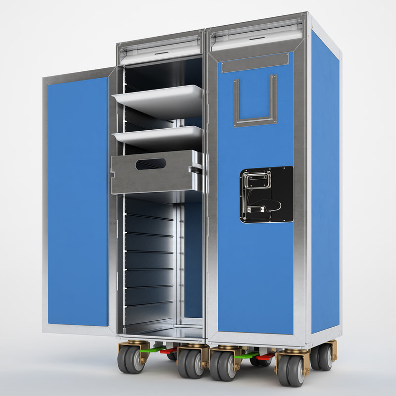 aviation trolley 3d max