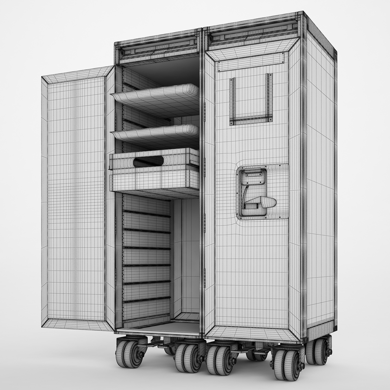 aviation trolley 3d max