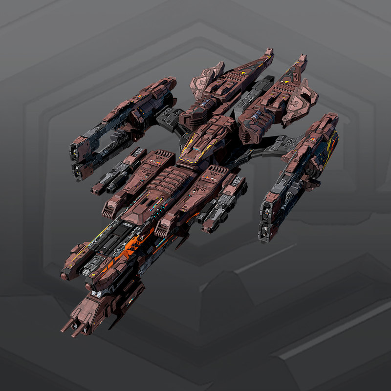 scifi spaceship 3d model