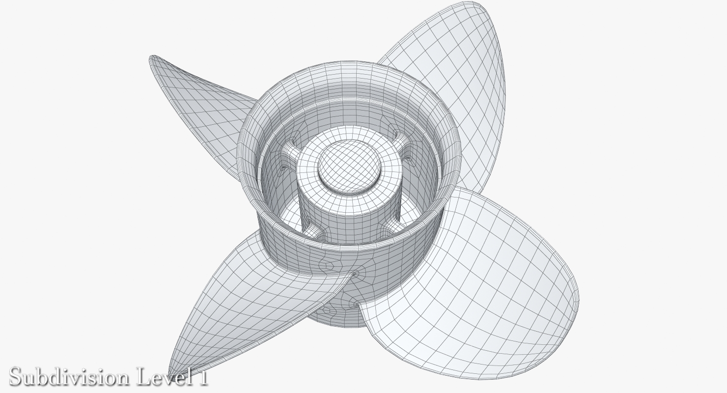 3d boat propeller model