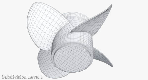 3d boat propeller model
