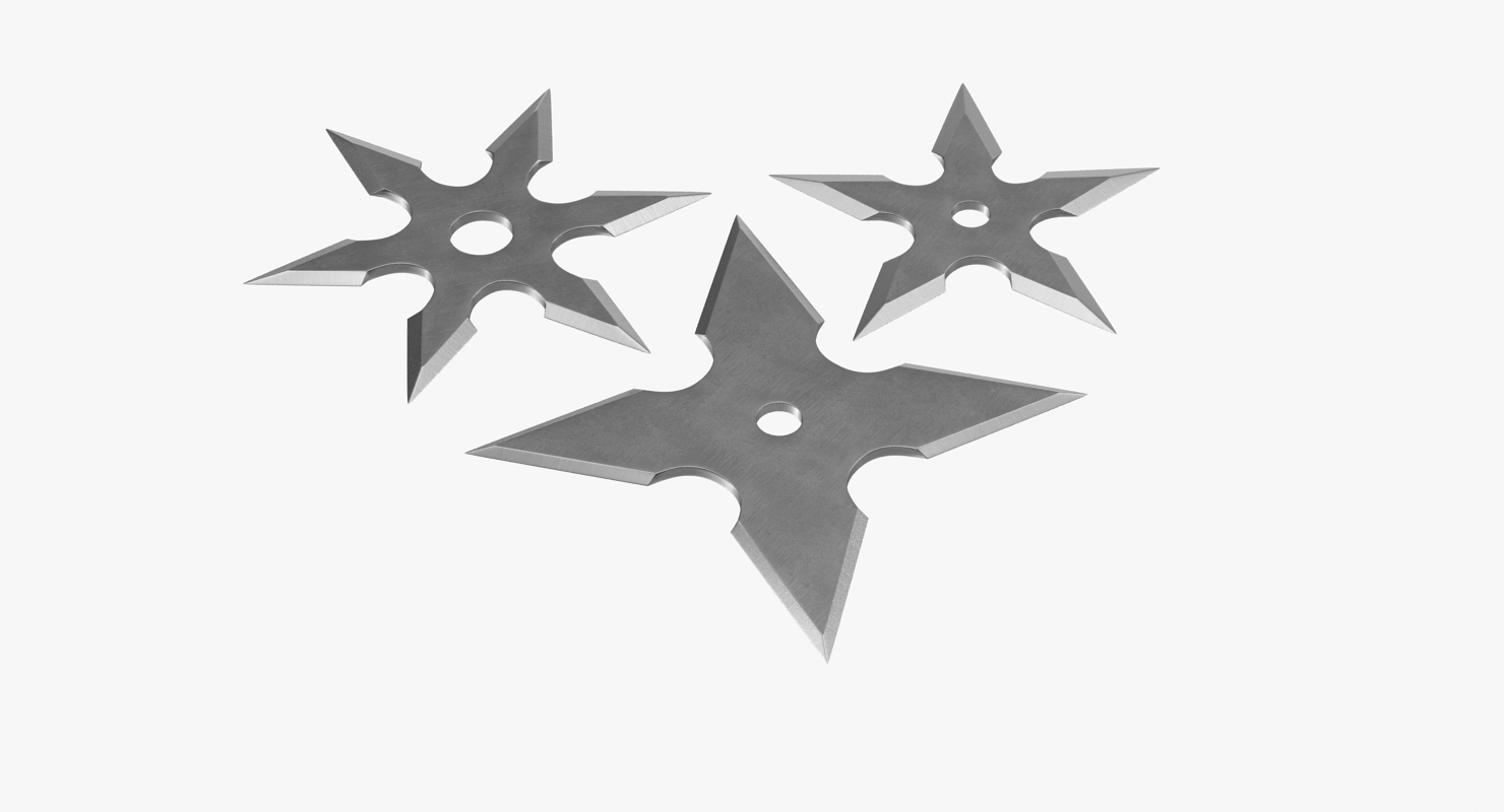 c4d shurikens set