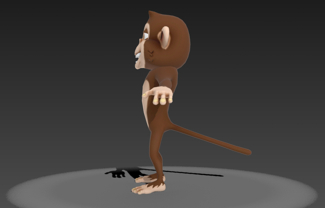 cartoon monkey 3d obj