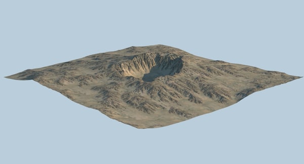 crater realistic 3d model