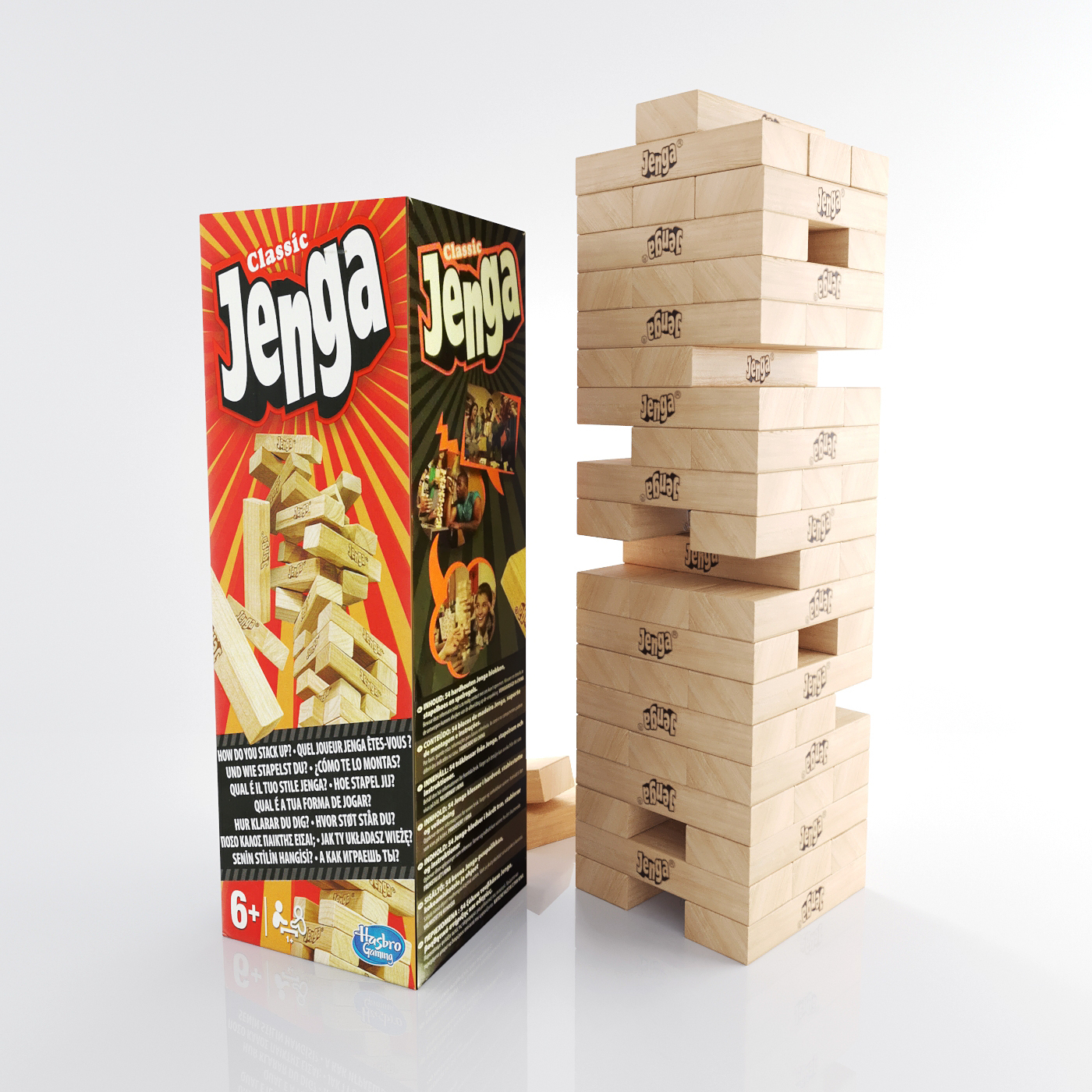 3d jenga wooden bars