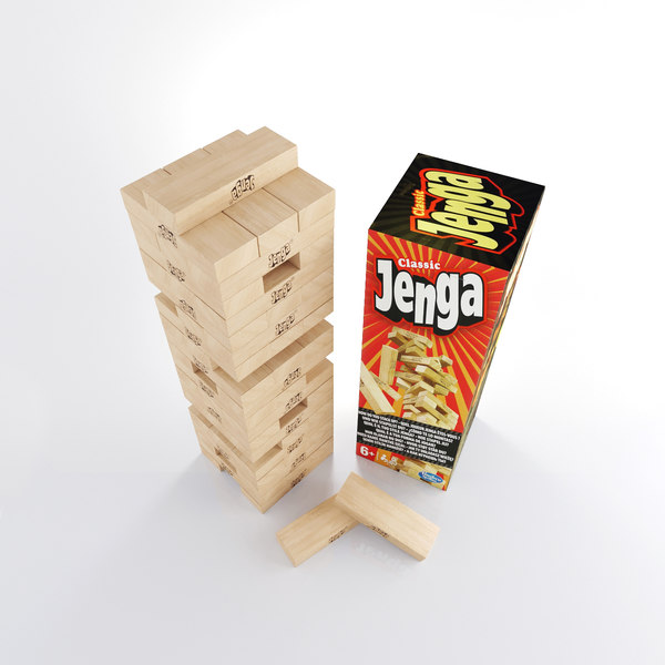 3d jenga wooden bars