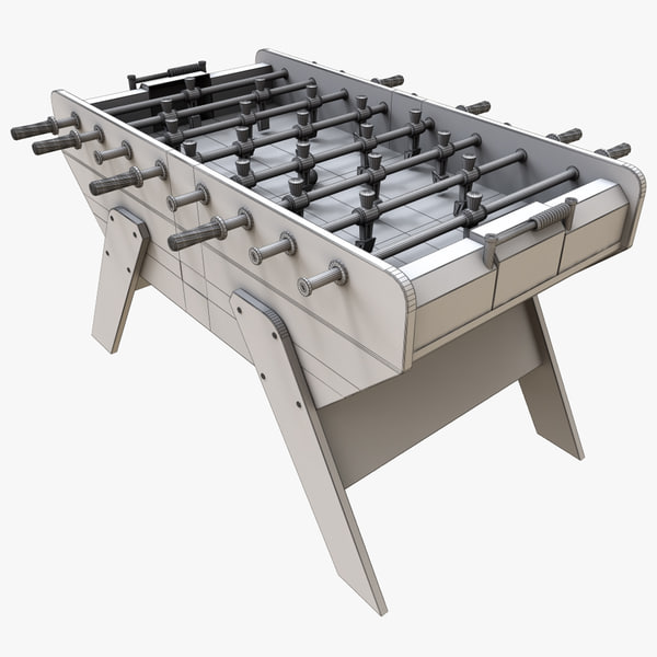 realistic foosball table 3d max