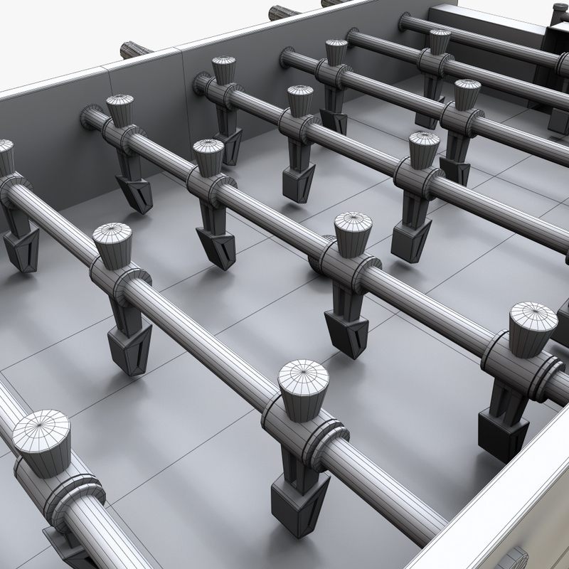 realistic foosball table 3d max