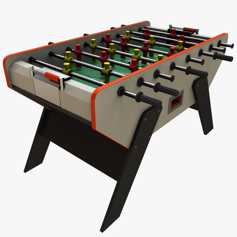 realistic foosball table 3d max