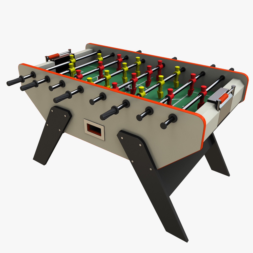 realistic foosball table 3d max