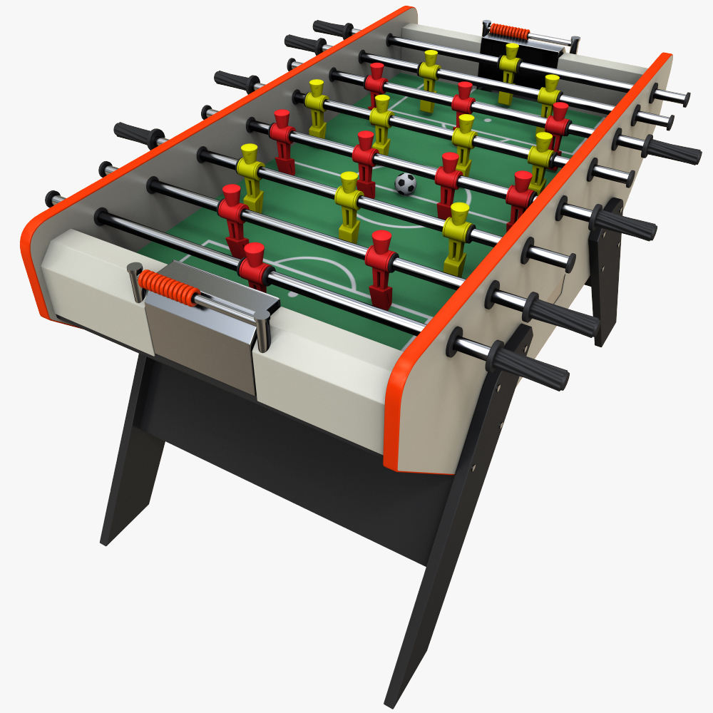 realistic foosball table 3d max