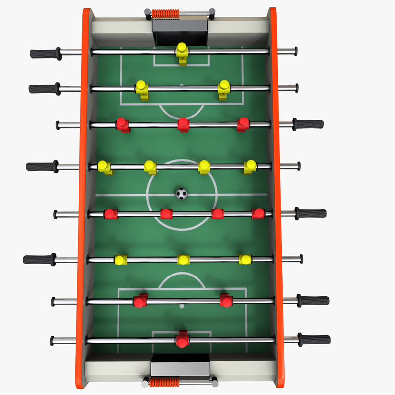 realistic foosball table 3d max