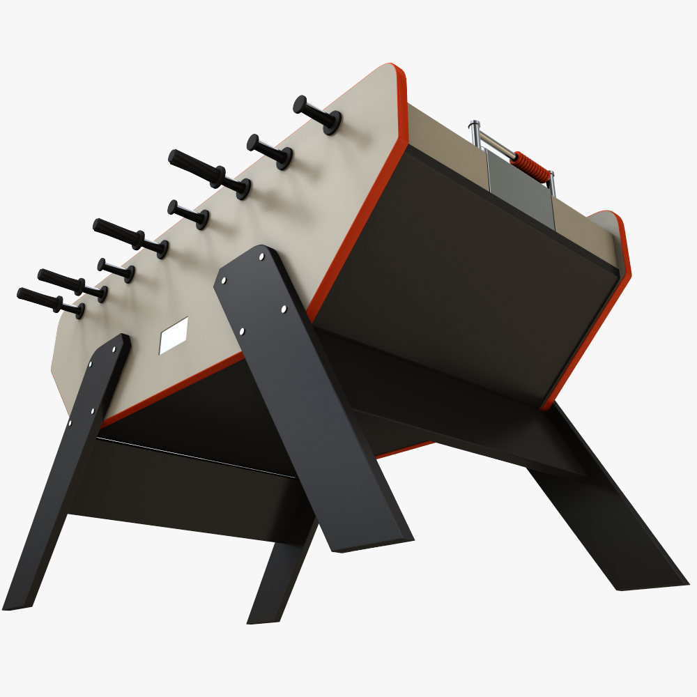 realistic foosball table 3d max