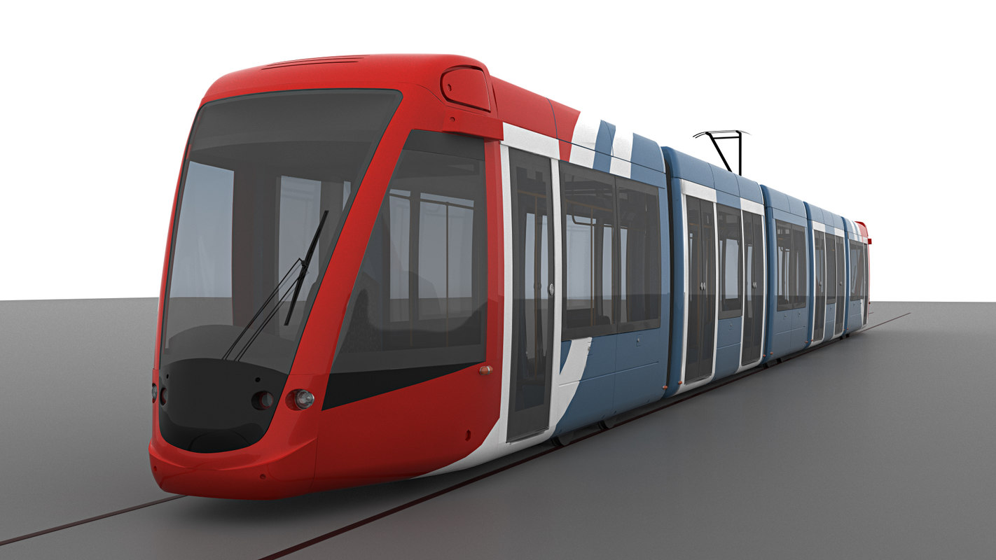 tram adelaide alstom citadis 3d max