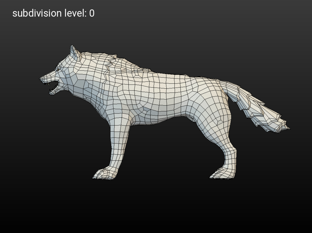 3d wolf model