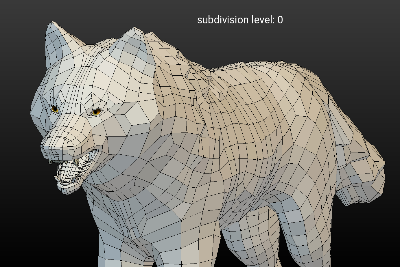 3d wolf model